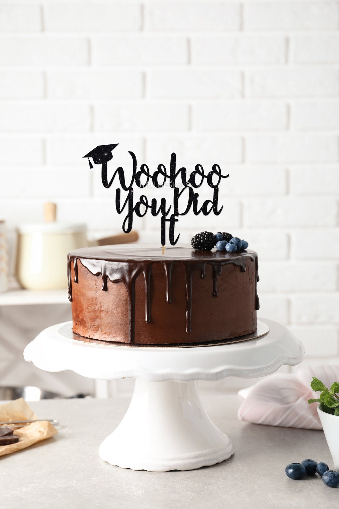 Woohoo You Did It Graduation Cake Topper Graduation Cap - Etsy UK