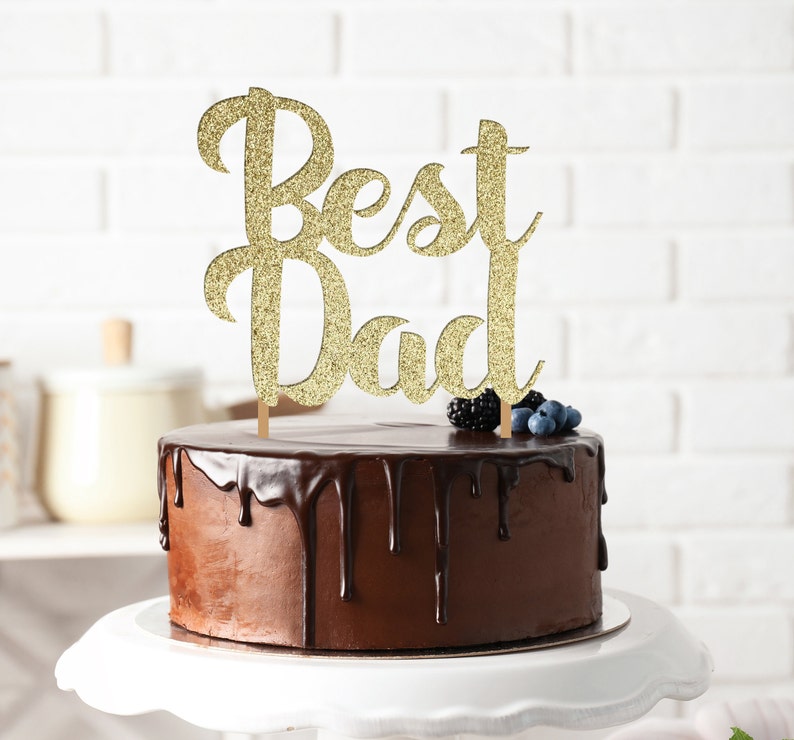 Best Dad Cake Topper Happy Fathers Day Cake Topper Dad Cake - Etsy UK