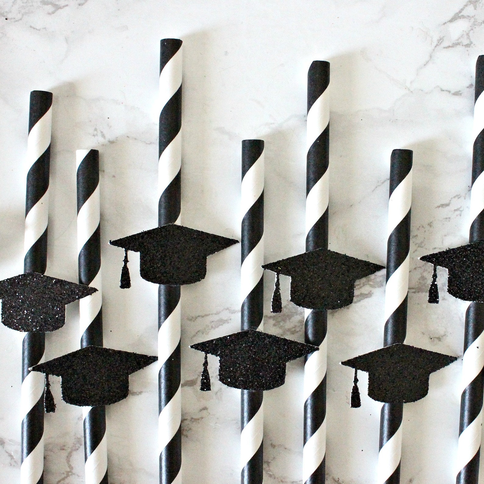 10 Glitter Graduation Straws Graduation Gift for Him - Etsy