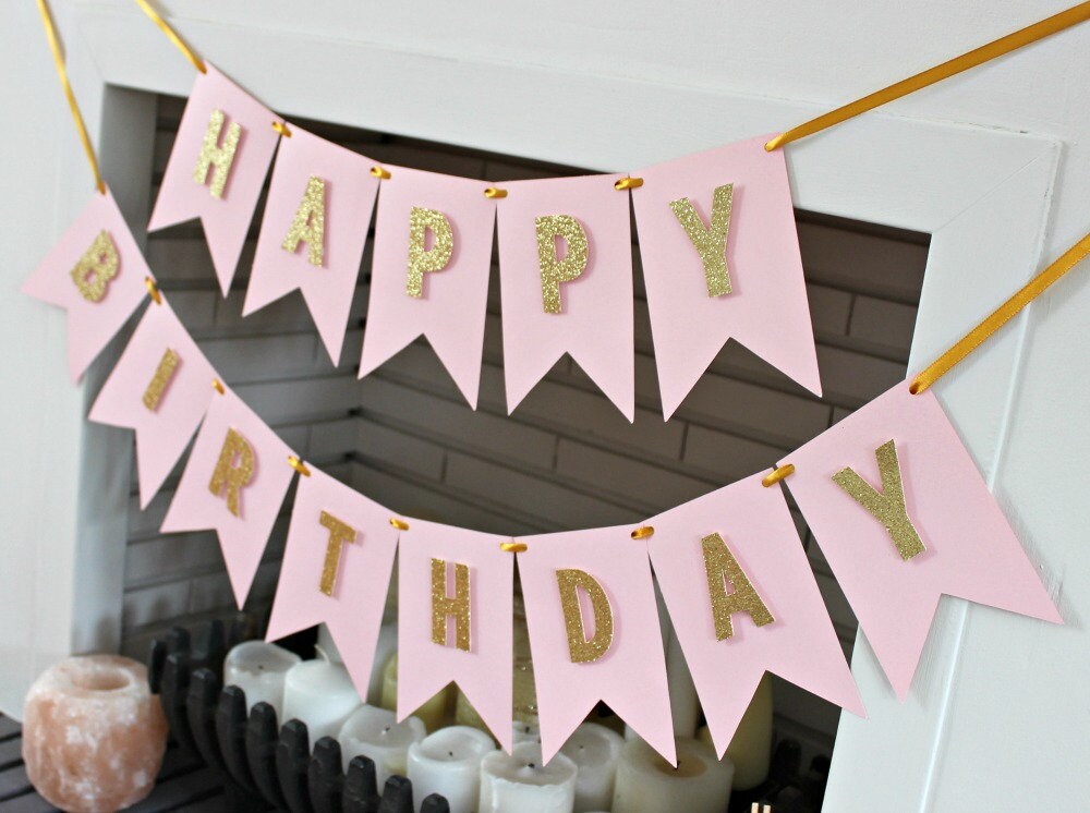 Happy Birthday Banner Birthday Decorations Signs Birthday Gift | Etsy