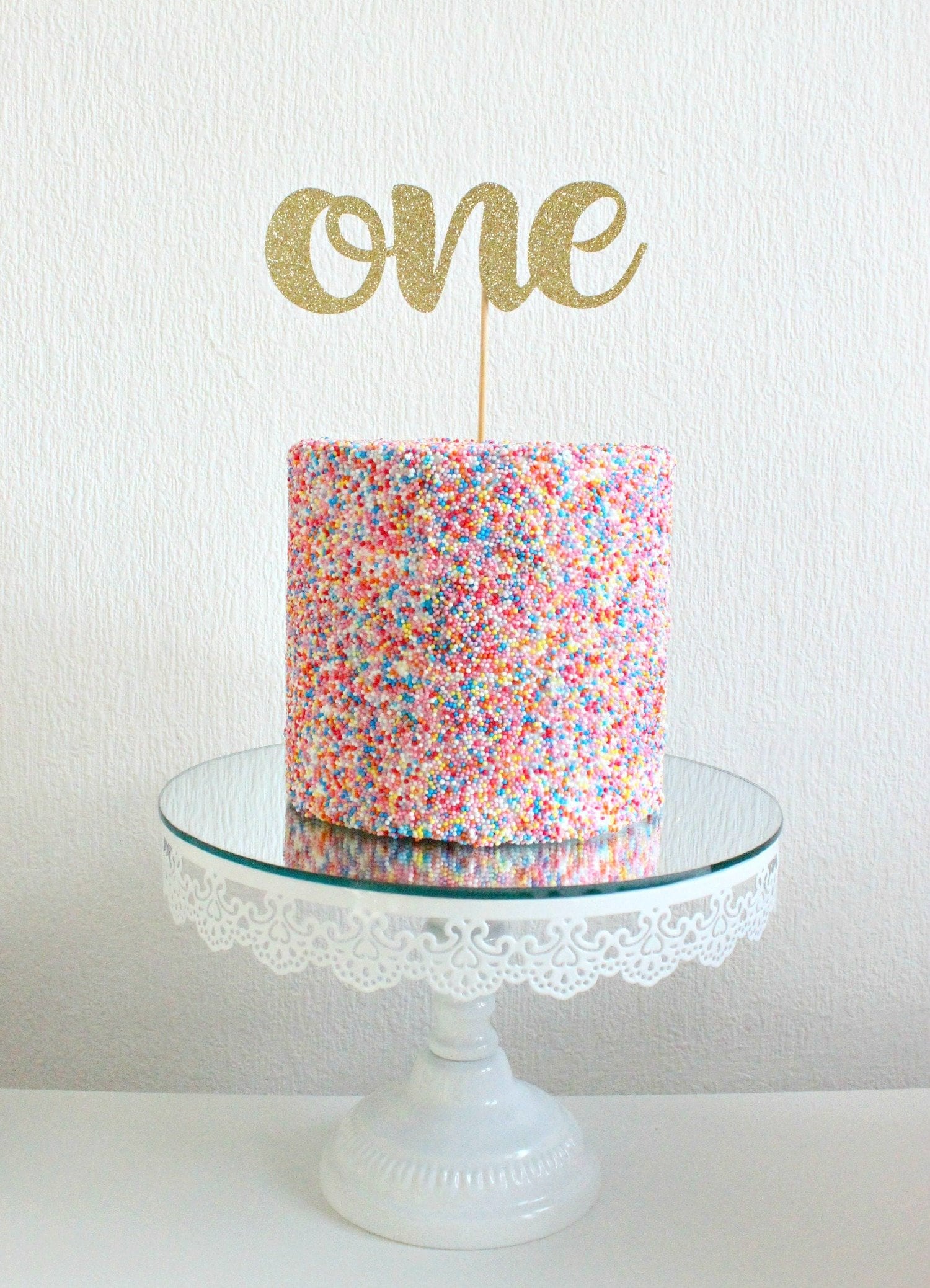 One Cake Topper Birthday Cake Topper Birthday 1st Party Gold - Etsy UK