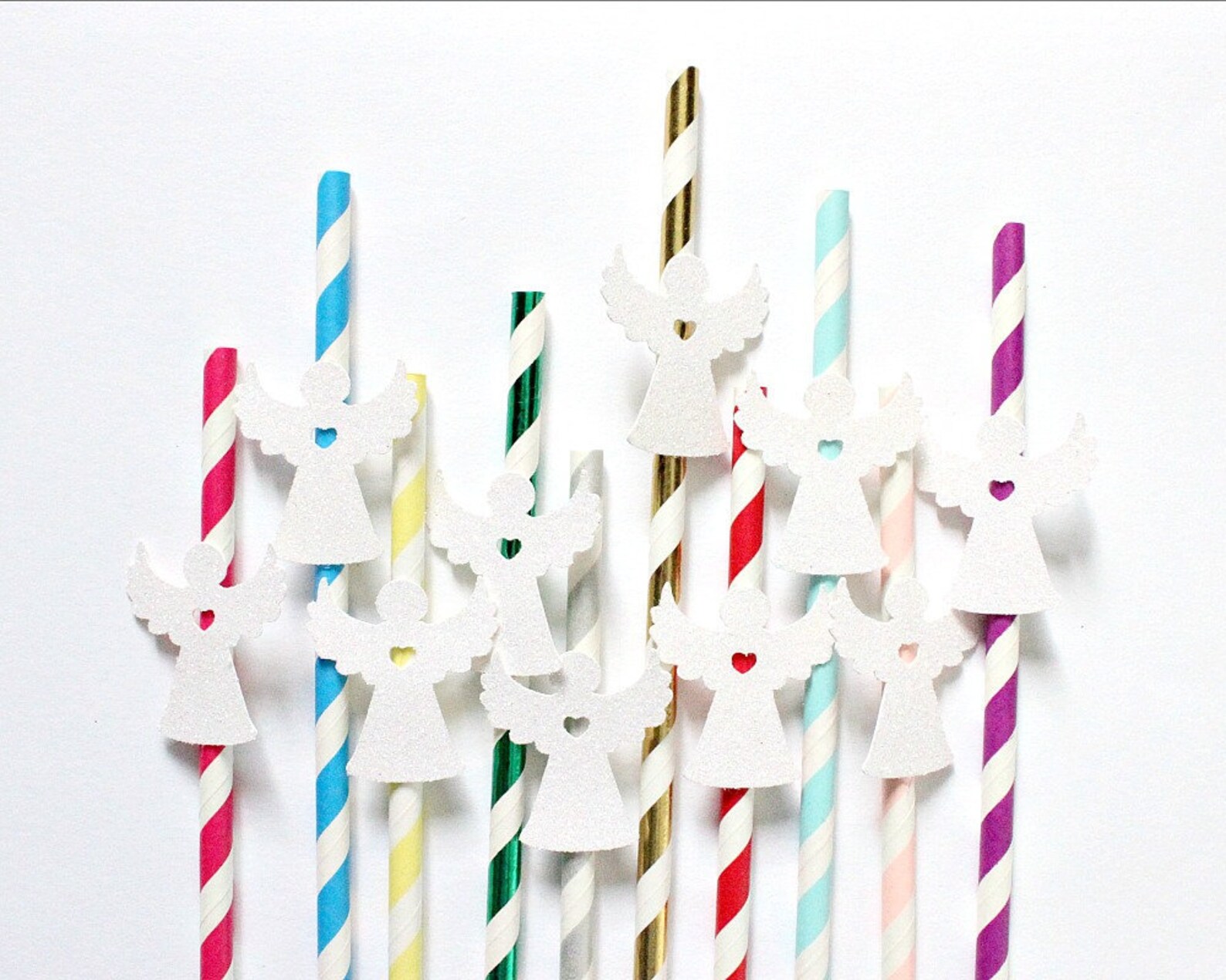 Pack of 10 Angel Wings Party Straws Birthday Party Celebration | Etsy UK