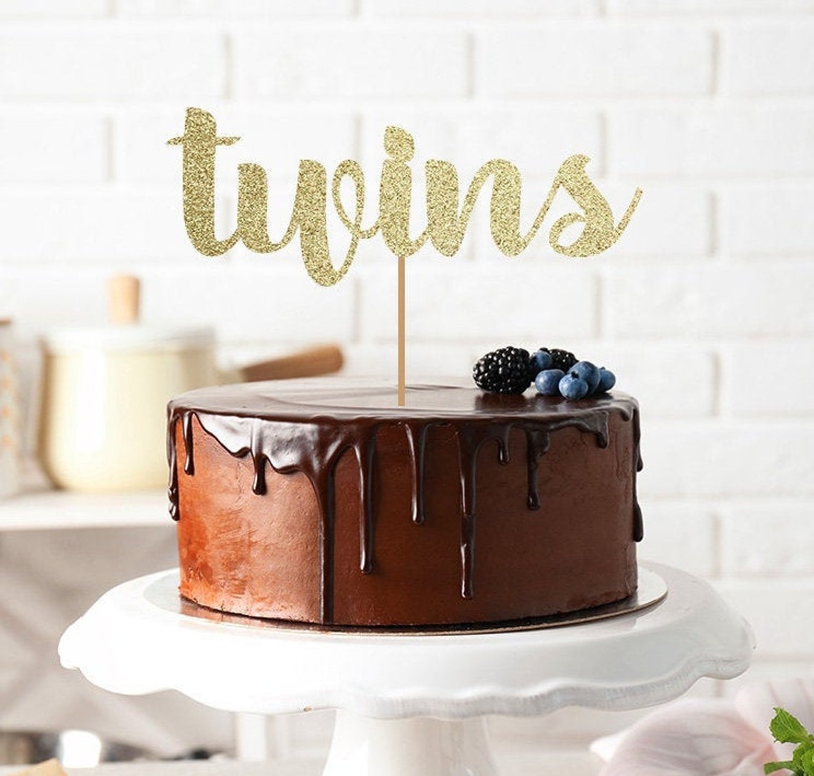 Twins Cake Topper Baby Shower Decorations Baby Shower Cupcake | Etsy