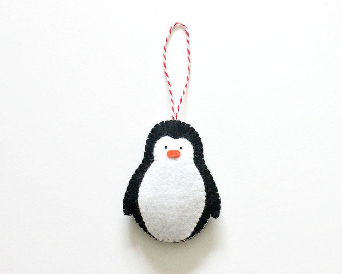 Penguin Christmas Tree Decoration Christmas Felt Ornament - Etsy UK