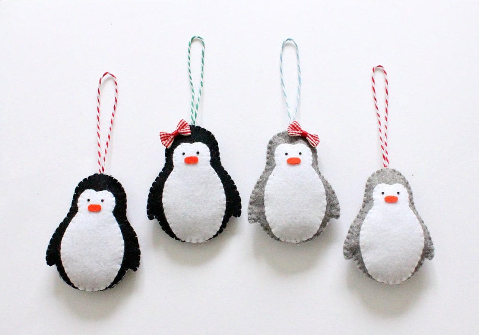 Penguin Christmas Tree Decoration Christmas Felt Ornament - Etsy UK