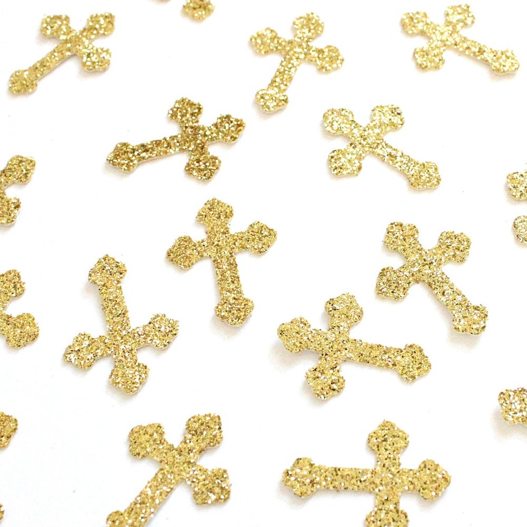 Cross Confetti Baptism Decorations Christening Cross First Communion ...