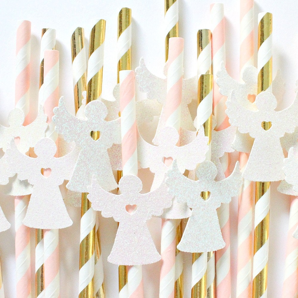 Pack of 10 Angel Wings Party Straws Birthday Party Celebration | Etsy UK