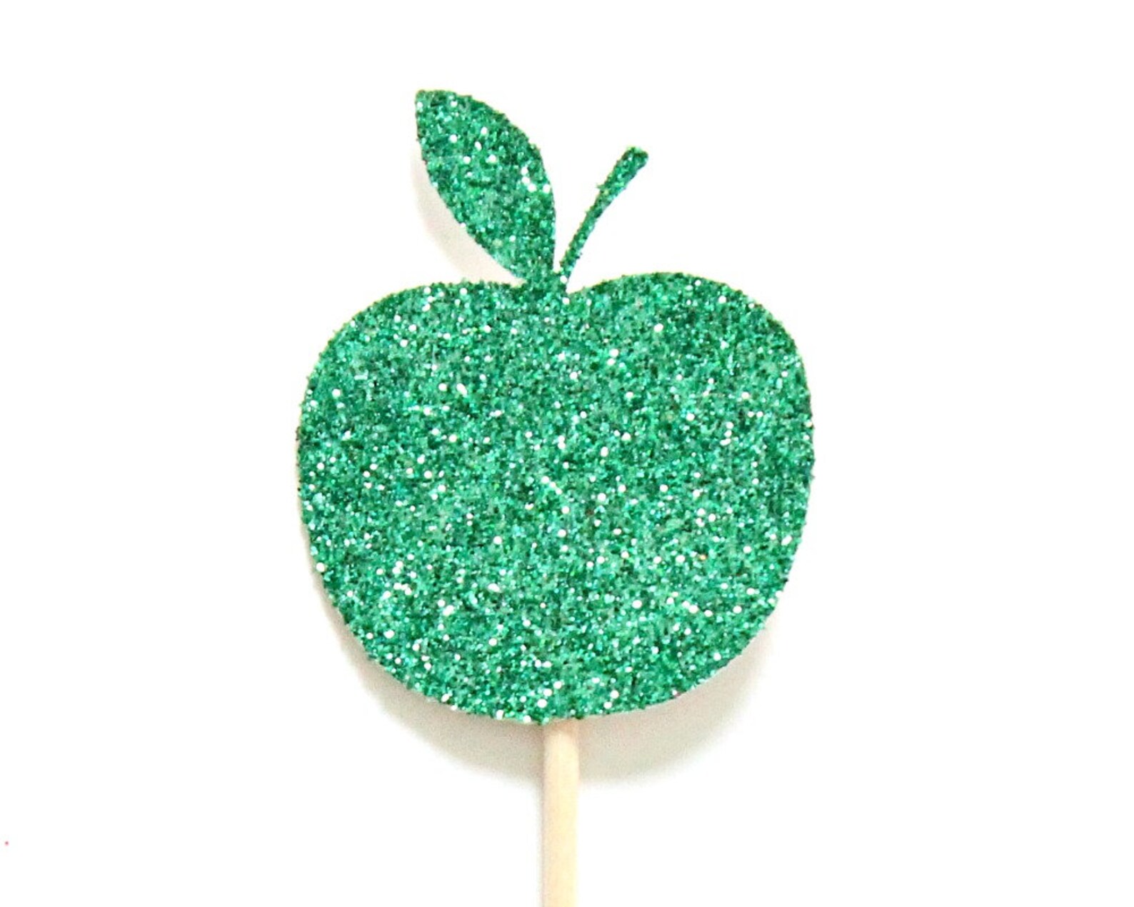 12 Glitter Apple Cupcake Toppers Apple Cake Topper Jewish New | Etsy