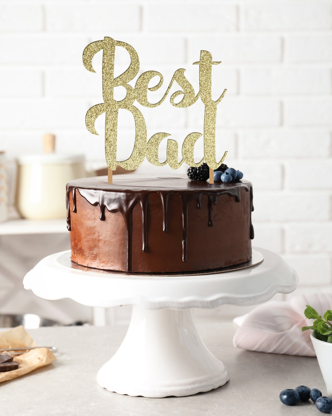 Best Dad Cake Topper Happy Fathers Day Cake Topper Dad Cake Topper ...