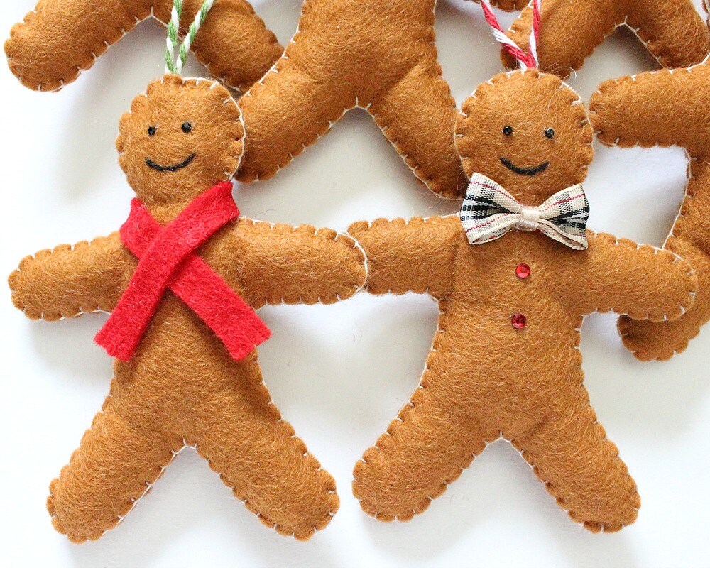 Set of 6 Gingerbread Man Christmas Tree Decoration Christmas | Etsy