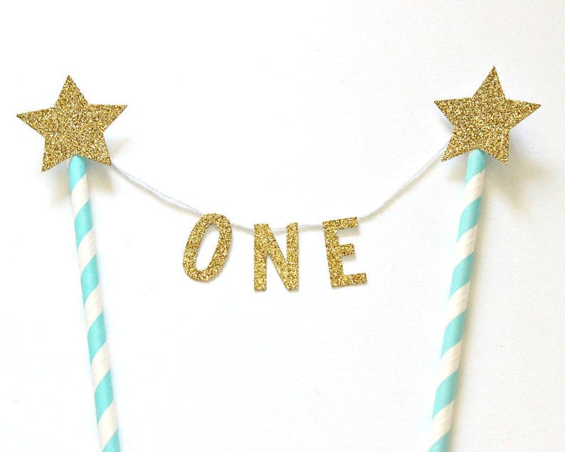 One Cake Topper Birthday Cake Topper Birthday 1st Party Gold | Etsy