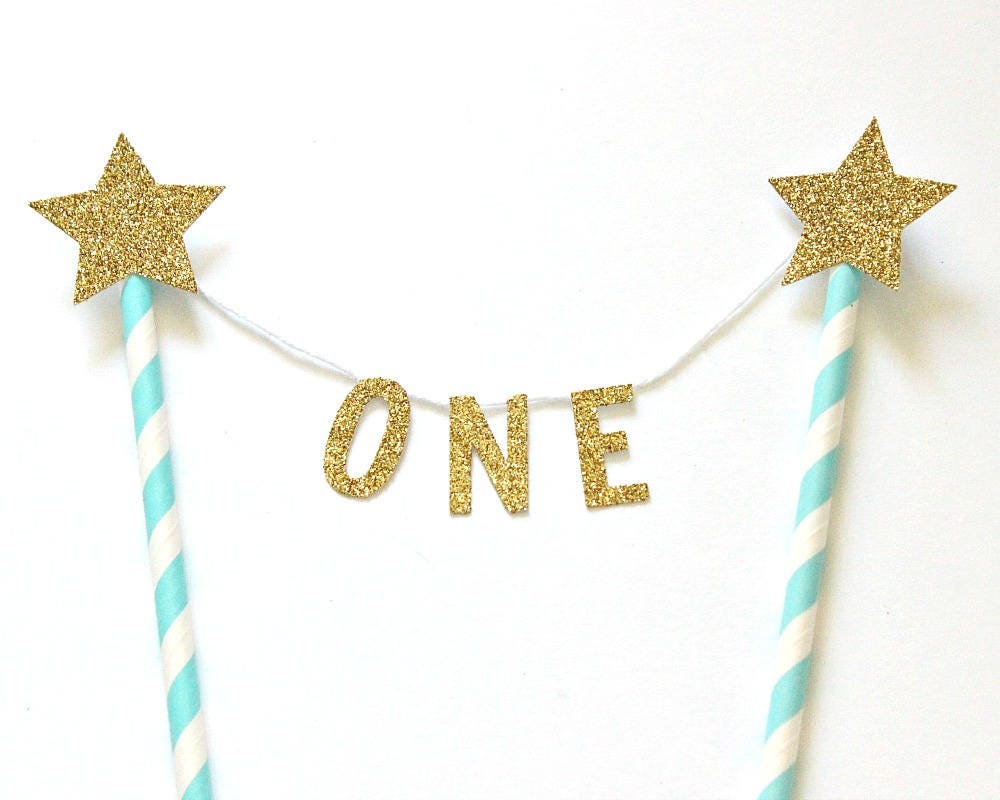 One Cake Topper Birthday Cake Topper Birthday 1st Party Gold - Etsy ...