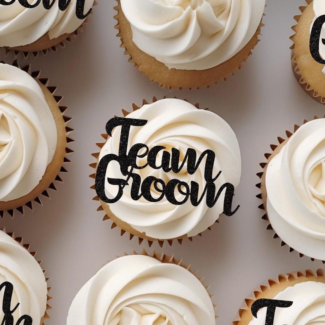 Team Groom Cupcake Toppers Stag Party Toppers Cake Topper Stag Cupcake ...