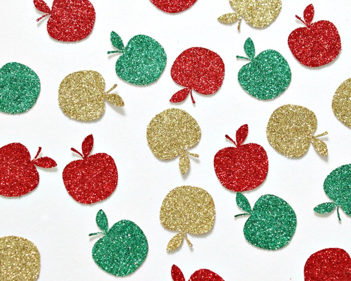 50 Glitter Apple Confetti Apple Jewish New Year Rosh Hashanah - Etsy UK