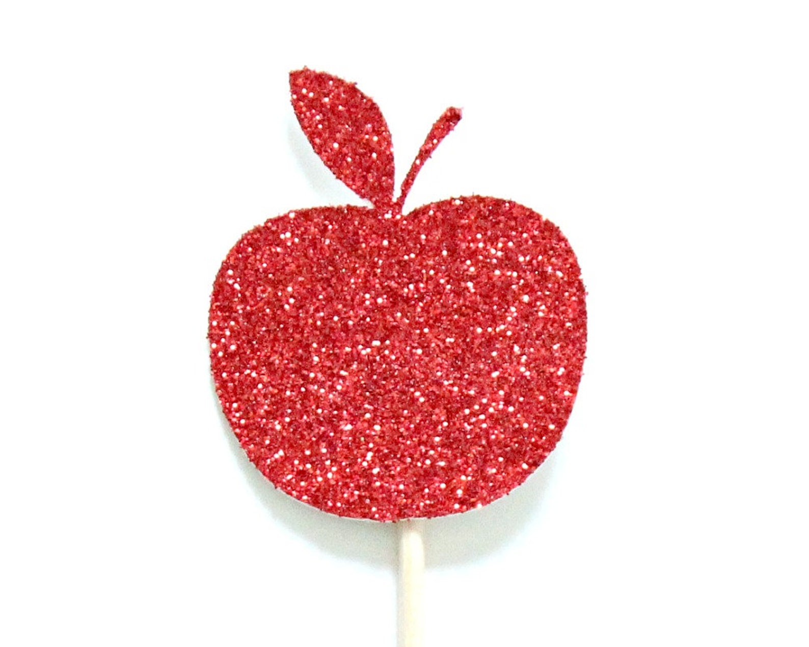 12 Glitter Apple Cupcake Toppers Apple Cake Topper Jewish New Year Rosh ...