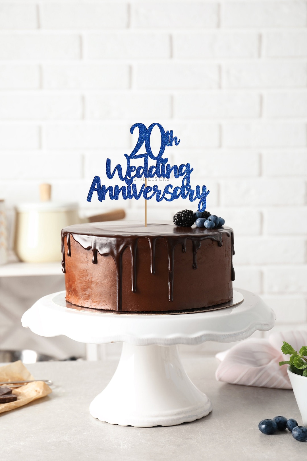 20th Wedding Anniversary Cake Topper, 20th Anniversary Cake Topper, 20 ...