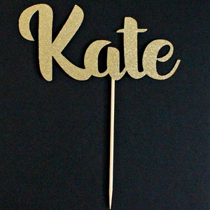 Customised Name Cake Topper Birthday Cake Topper Birthday Party Gold ...