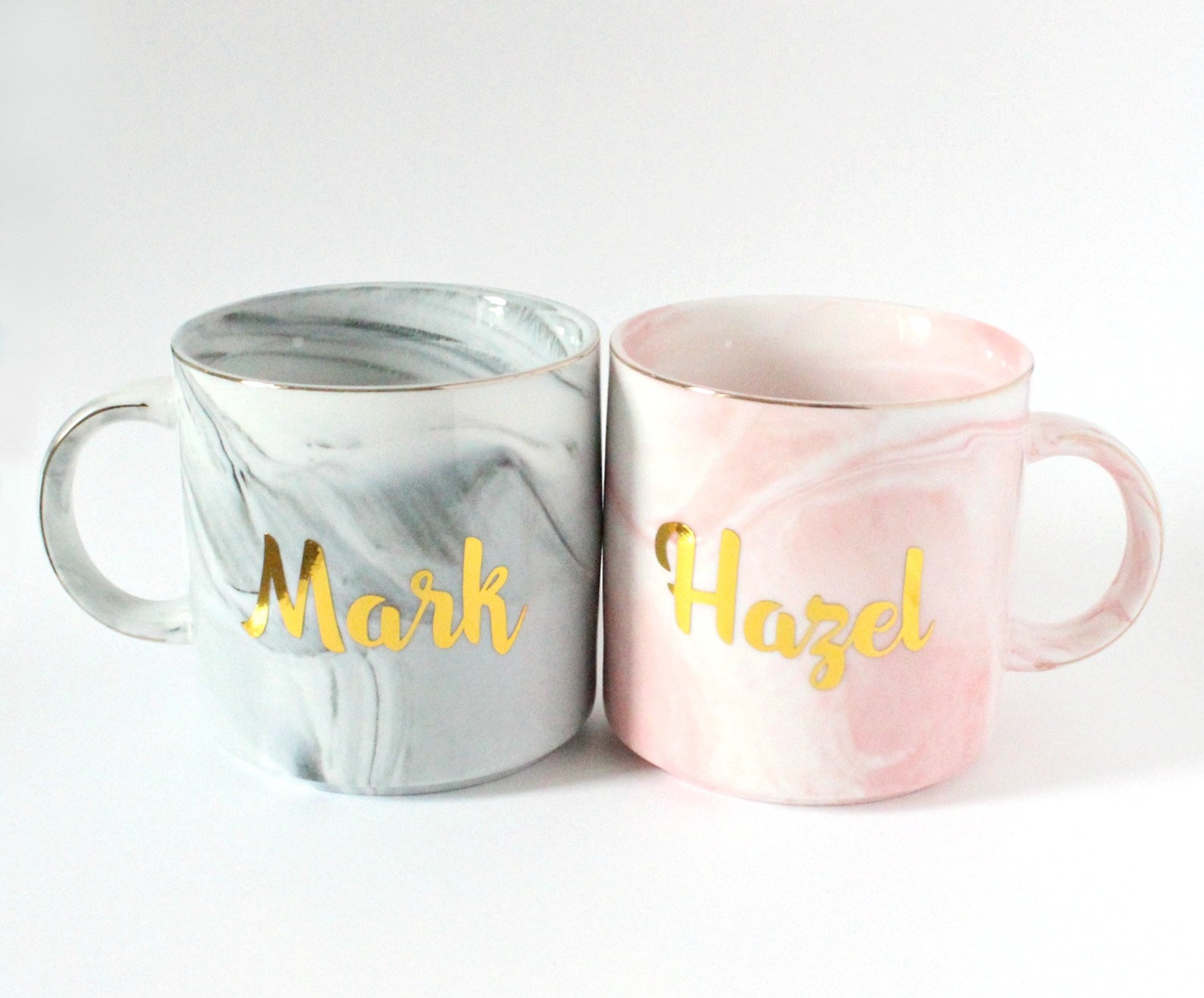 Gold Marble Mug Set Personalised Mugs Couple Gifts Couple - Etsy UK