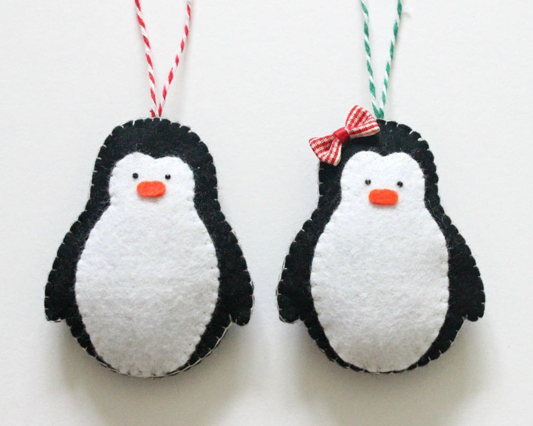 Penguin Christmas Tree Decoration Christmas Felt Ornament Decorations ...