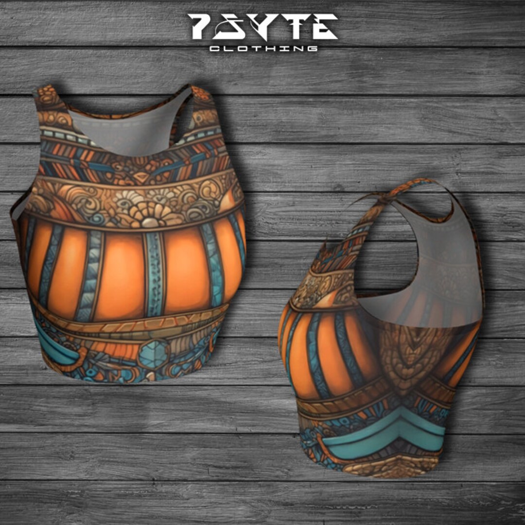 Egyptian Athletic Crop Top, Egyptian Clothing, Egypt Cosplay Crop Top ...