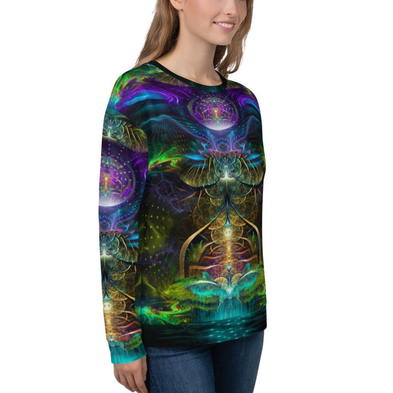 Psychedelic Unisex Sweater // Visionary Art // Festival - Etsy