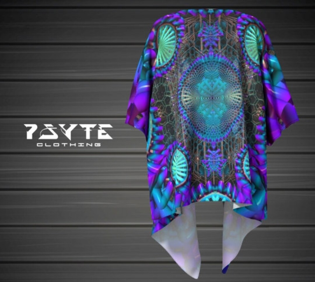 Kimono, Psychedelic Kimono, Rave Outfit, Festival Kimono, Sacred ...