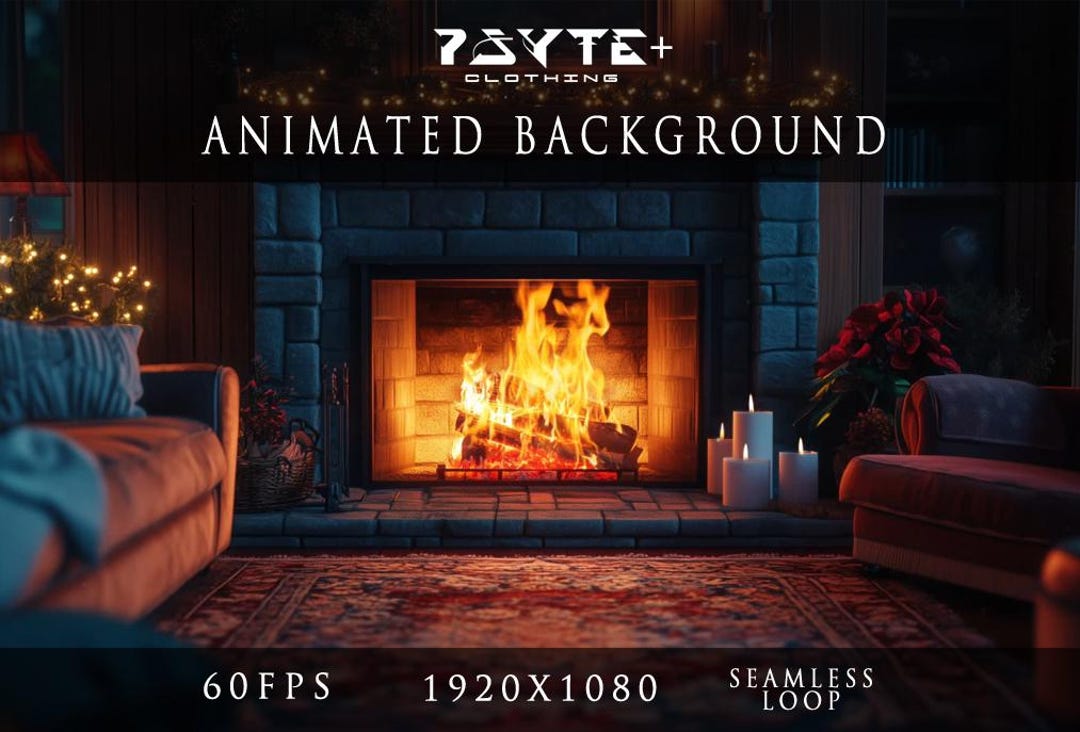 Animated Fireplace Background: Live Wallpaper, Vtuber Twitch Overlay - Etsy