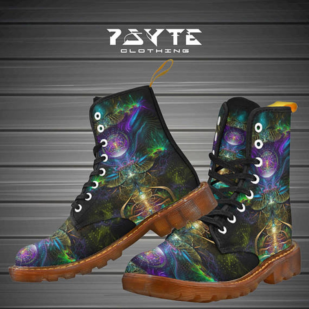 Festival Boots, Psychedelic Boots, Burning Man Boots, Combat Boots ...