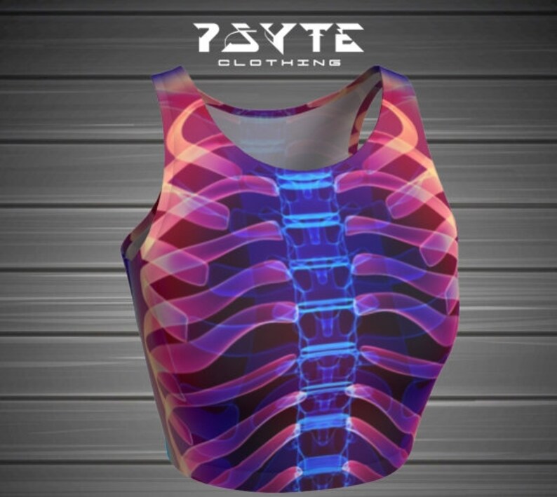 Spinal Tap Crop Top Rave Outfit Skeleton Crop Burning Man | Etsy