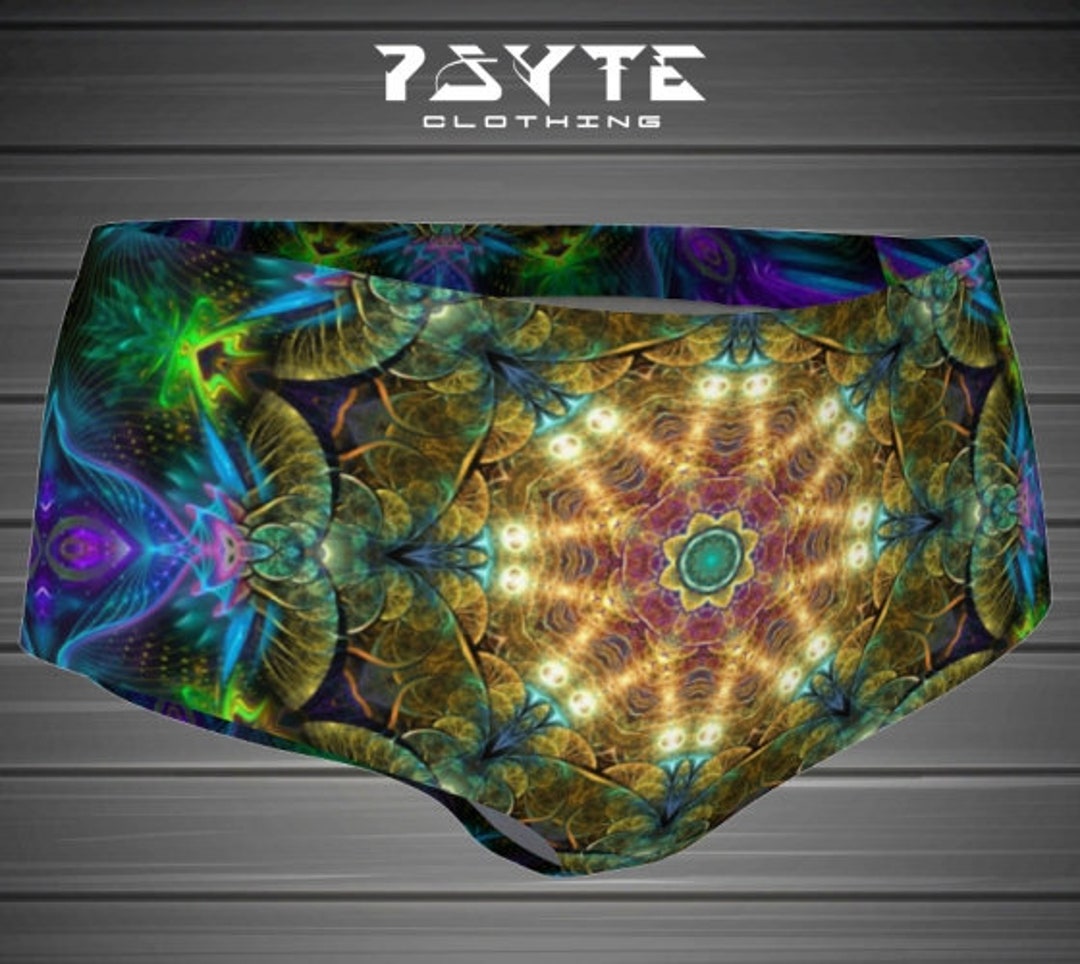 Psychedelic Booty Shorts: Rave Festival Hot Pants - Etsy
