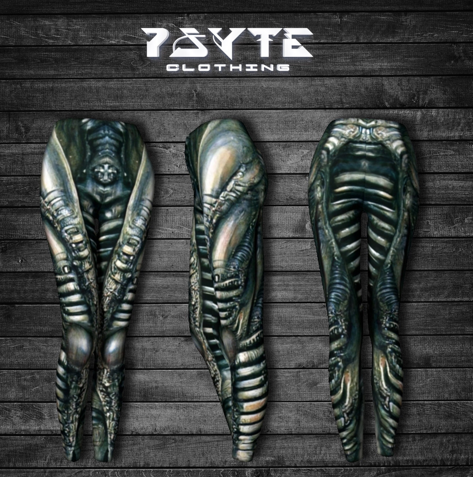 H.R. Giger Style Leggings Biomechanical Leggings Futuristic - Etsy