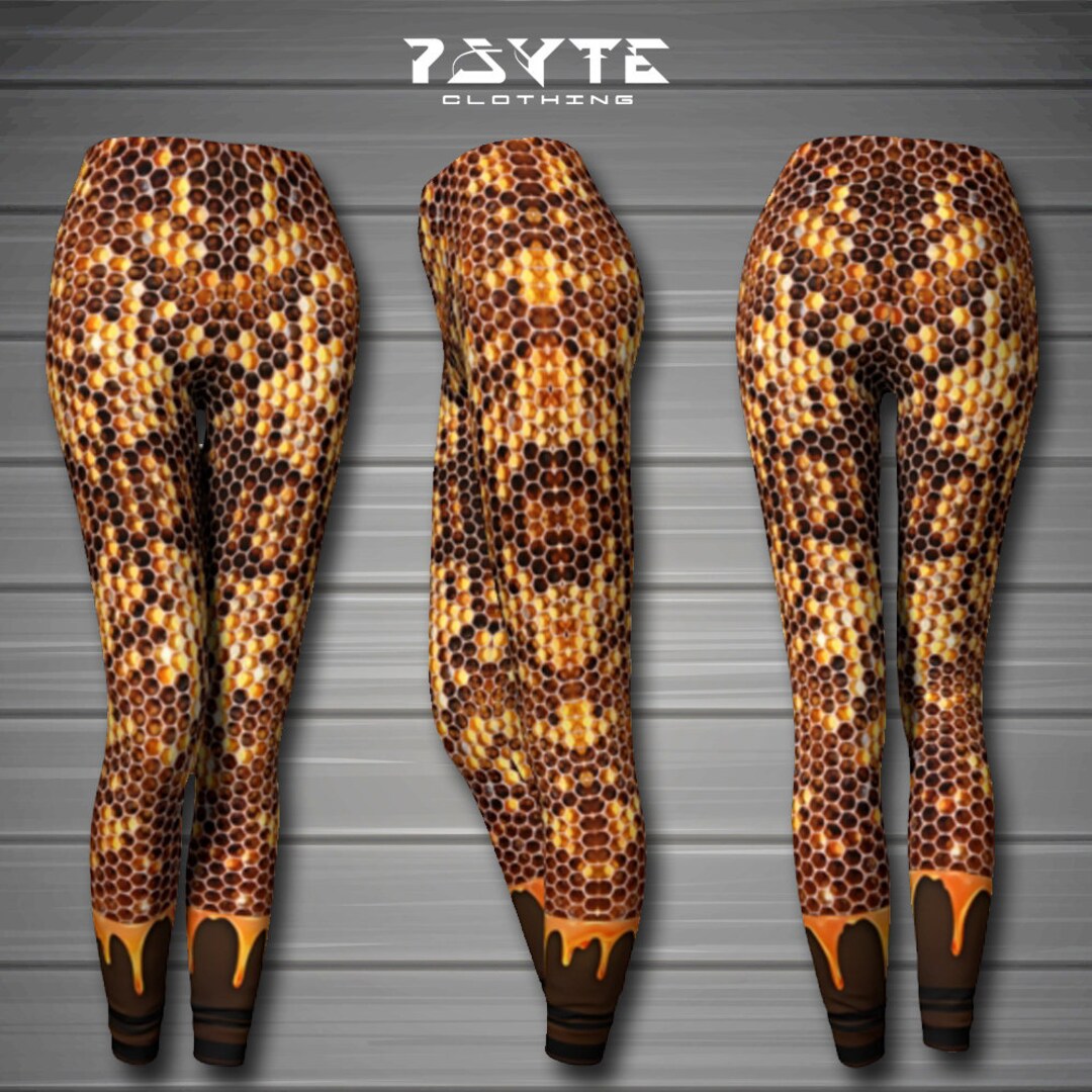 Honey Comb Leggings, Save the Bees, Halloween Costume, Bumble Bee ...