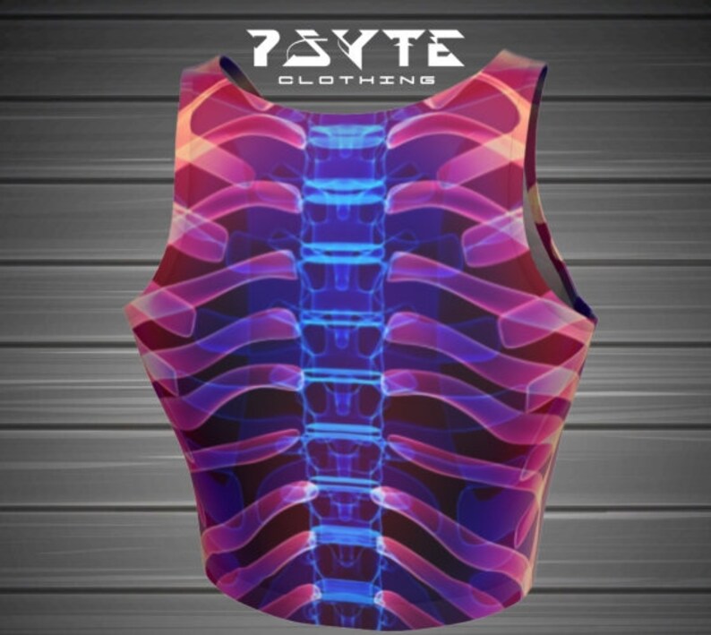 Spinal Tap Crop Top Rave Outfit Skeleton Crop Burning Man | Etsy