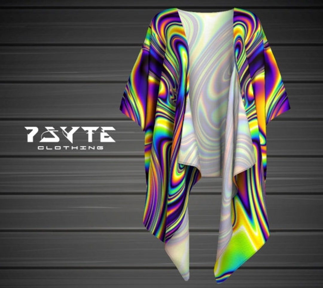 Kimono, Psychedelic Kimono, Rave Outfit, Festival Clothing, Trippy ...
