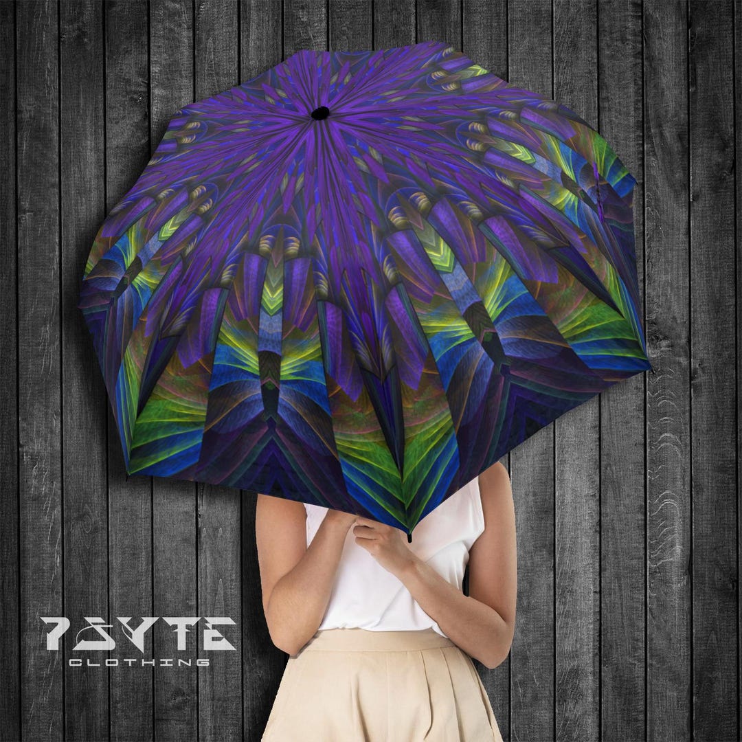 Mandala Umbrella | Psychedelic Festival Umbrella | Sun & Rain ...