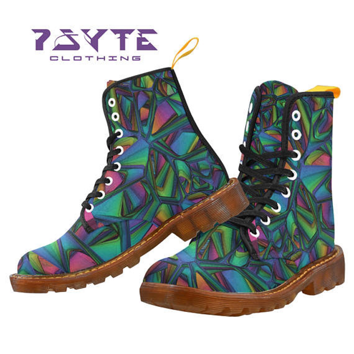 Psychedelic Boots Trippy Psytrance Boots Festival Boots - Etsy