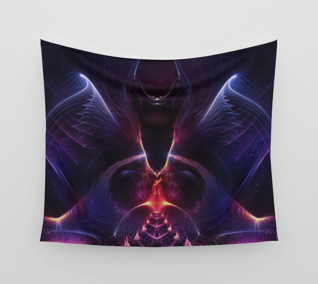 Ignus Advena Tapestry, Dragon Tapestry, DND Decor,dark Art Print, Dank ...