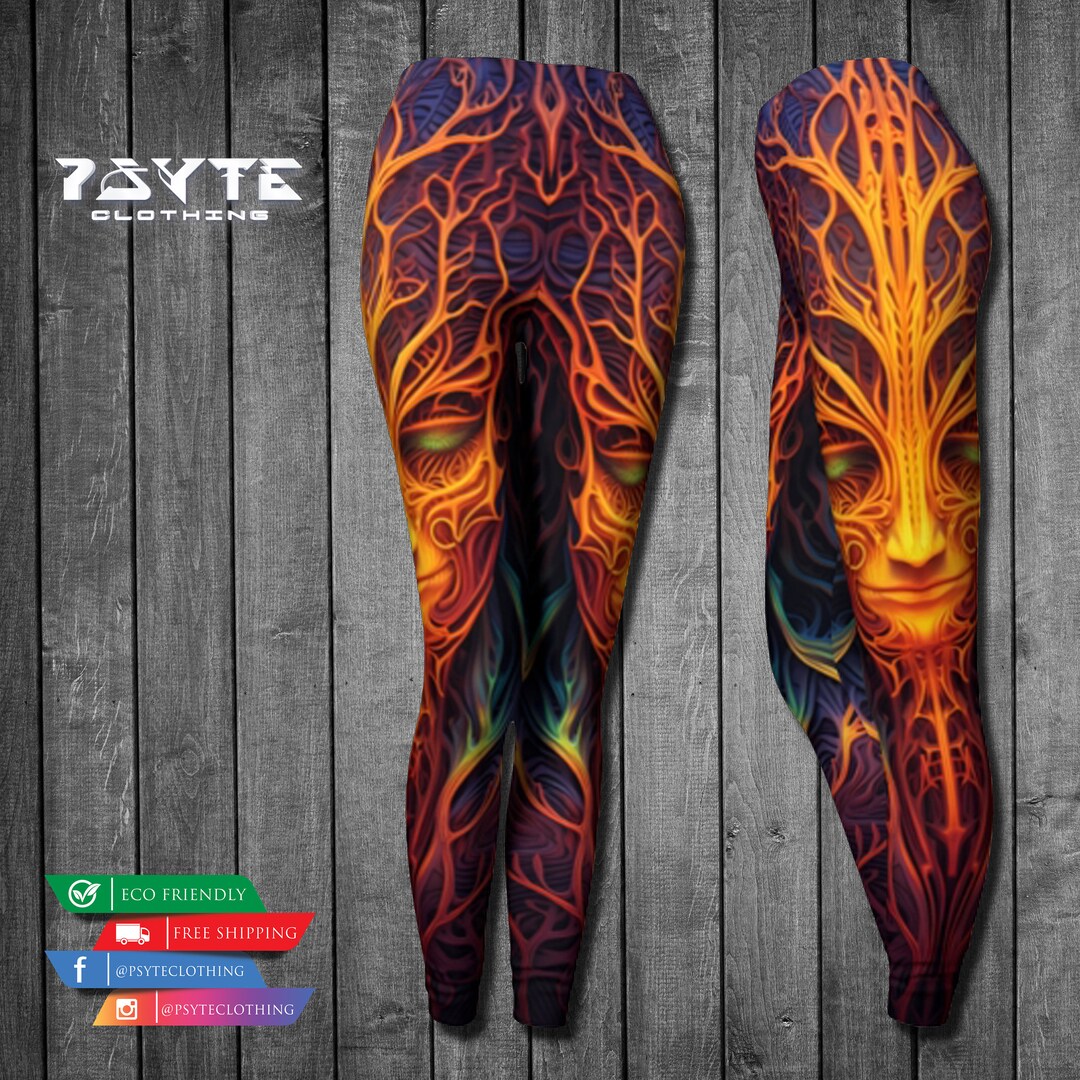 Psychedelic Leggings, Festival Clothing, Burning Man Costume, Rave ...