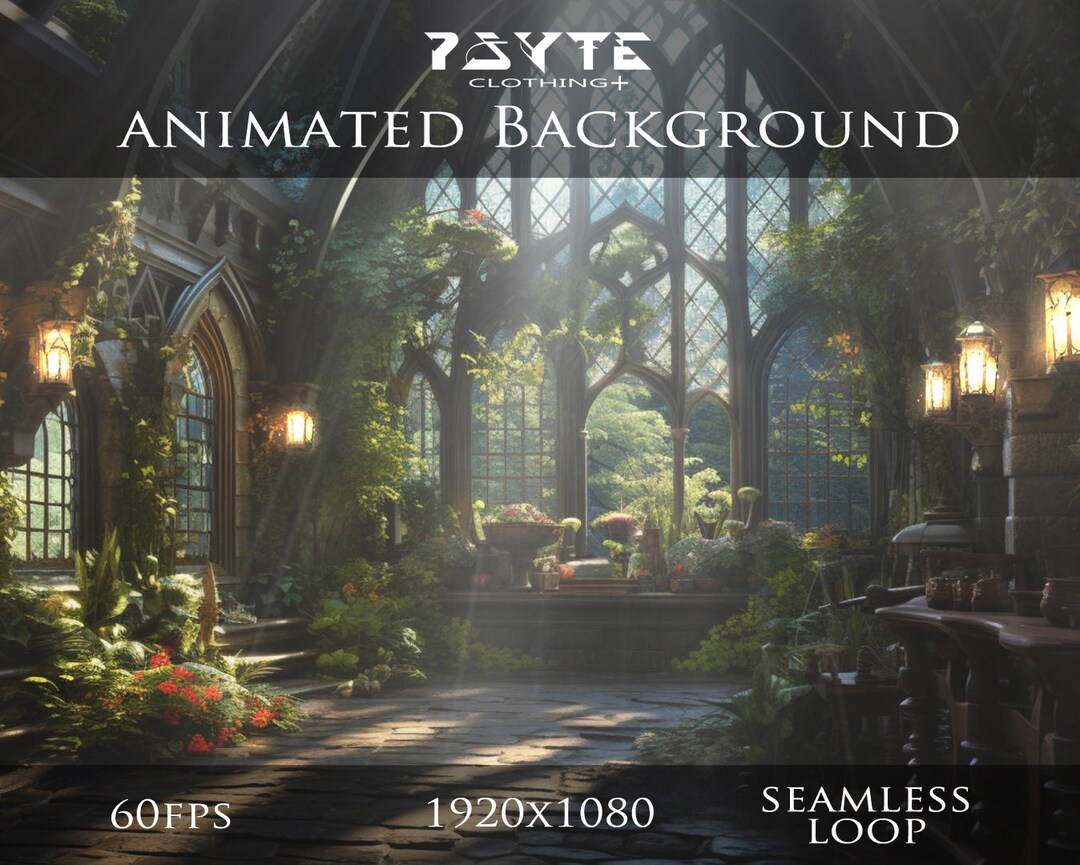 Medieval Courtyard ANIMATED BACKGROUND Live Wallpaper Vtuber Background ...