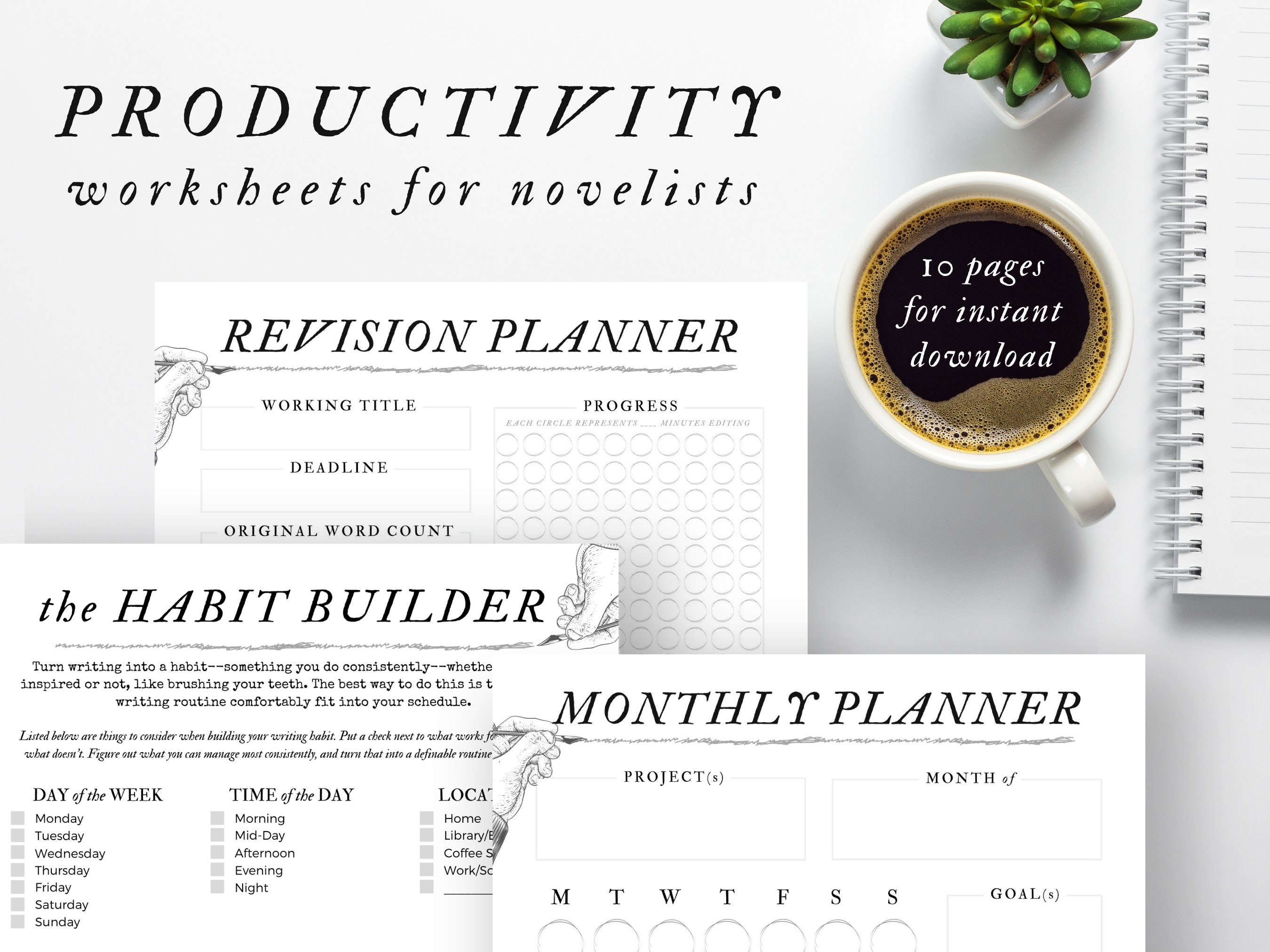 Novel Writing Planning Worksheets - Etsy