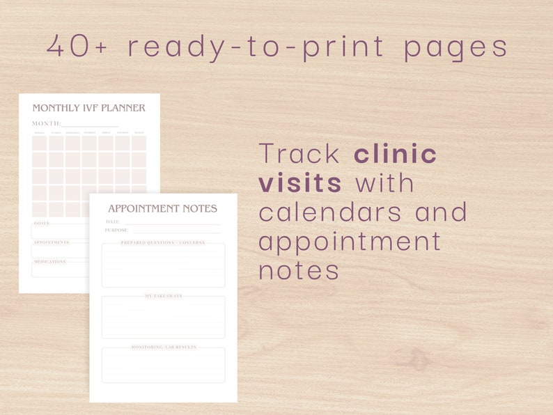 Downloadable IVF Planner & Fertility Journal - Etsy