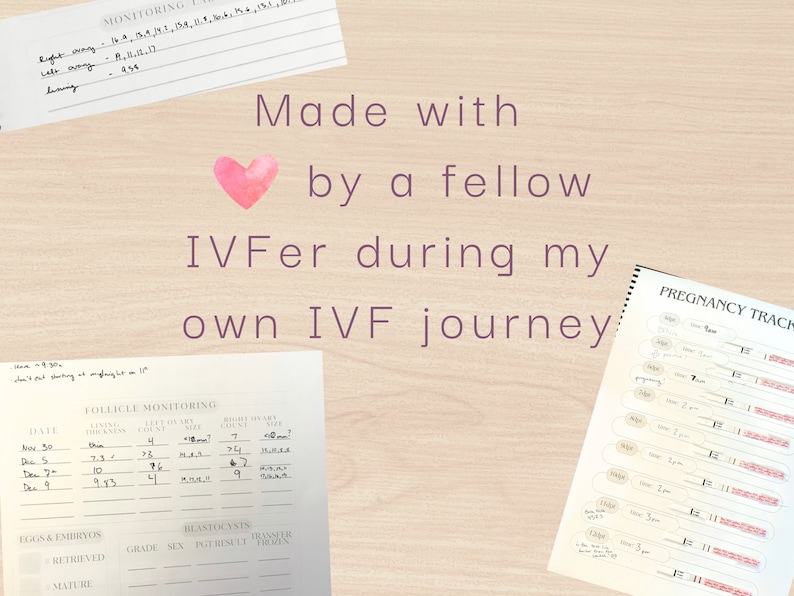 Downloadable IVF Planner & Fertility Journal - Etsy