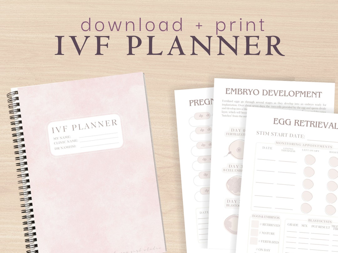 Downloadable IVF Planner & Fertility Journal - Etsy