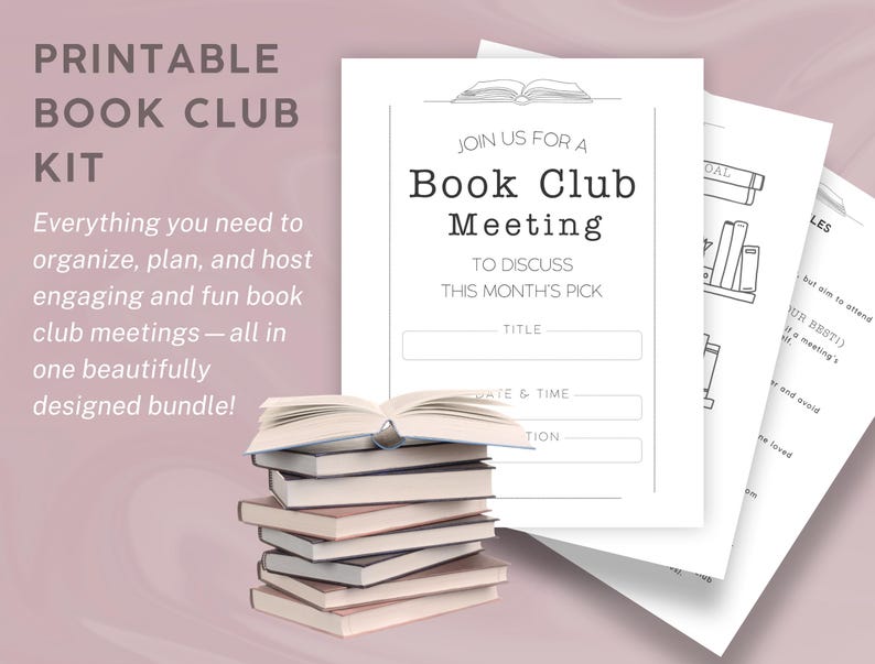 Downloadable Book Club Kit - Etsy