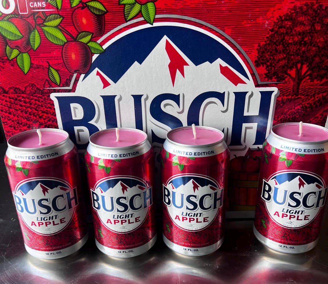 Busch Light Apple Limited Edition "bapple" Beer Can Soy Wax Candle - Etsy