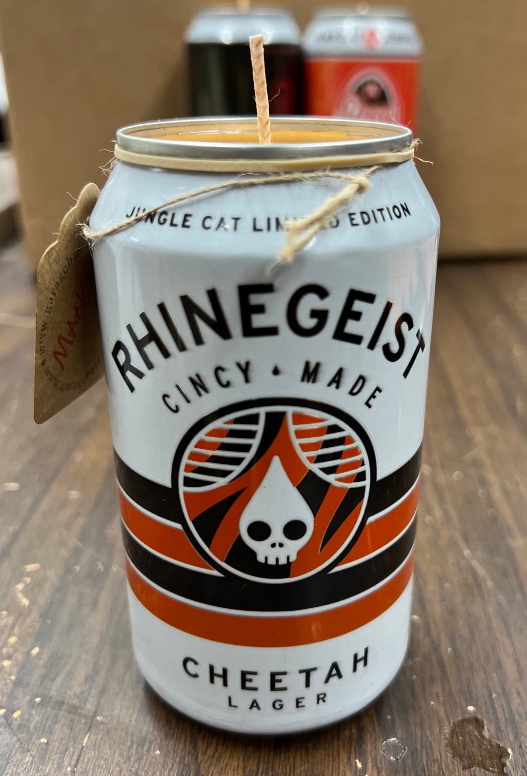 Rhinegeist Cheetah Lager Beer Can Candle - Etsy