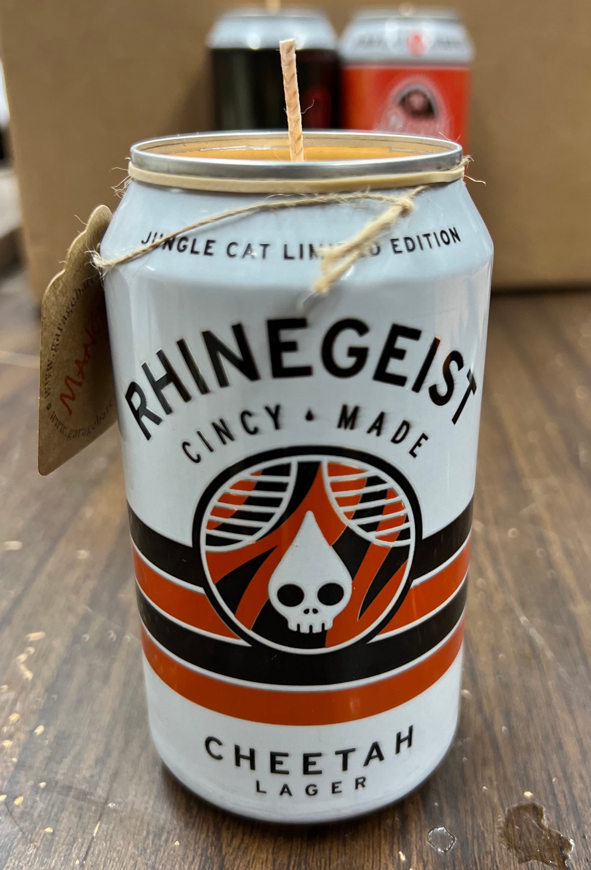 Rhinegeist Cheetah Lager Beer Can Candle - Etsy