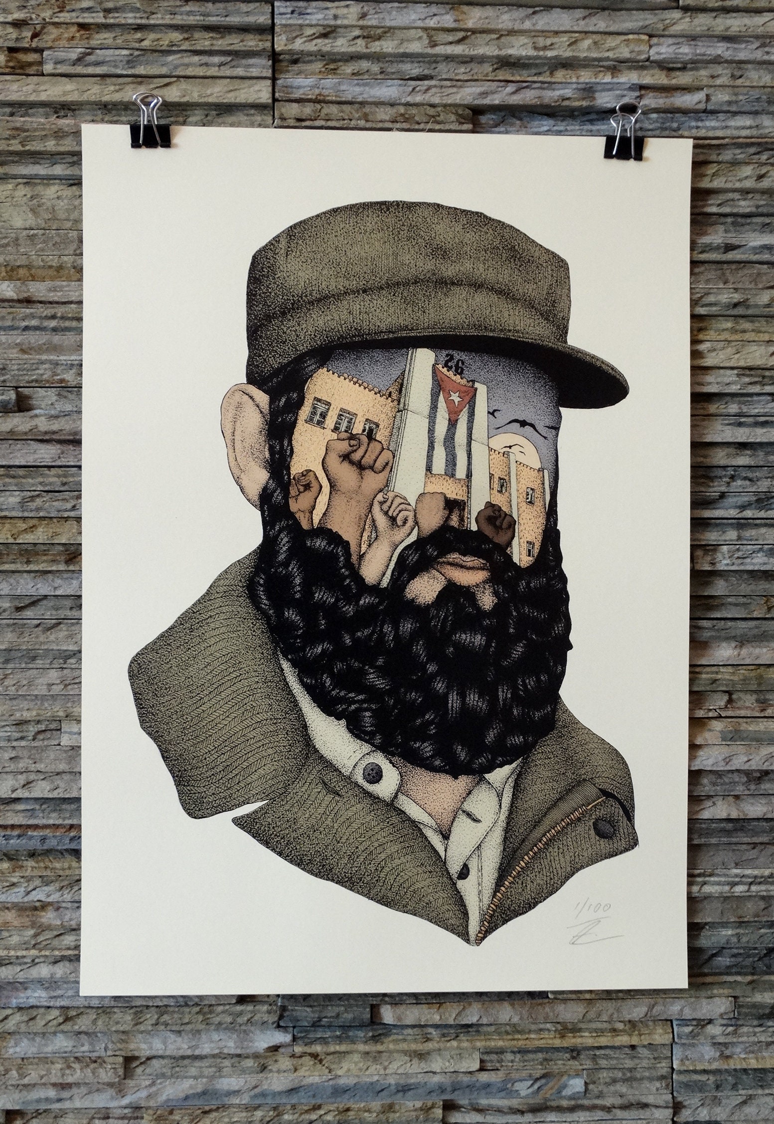 Fidel Castro Art Print / Large Art Print / Wall Art Prints / - Etsy