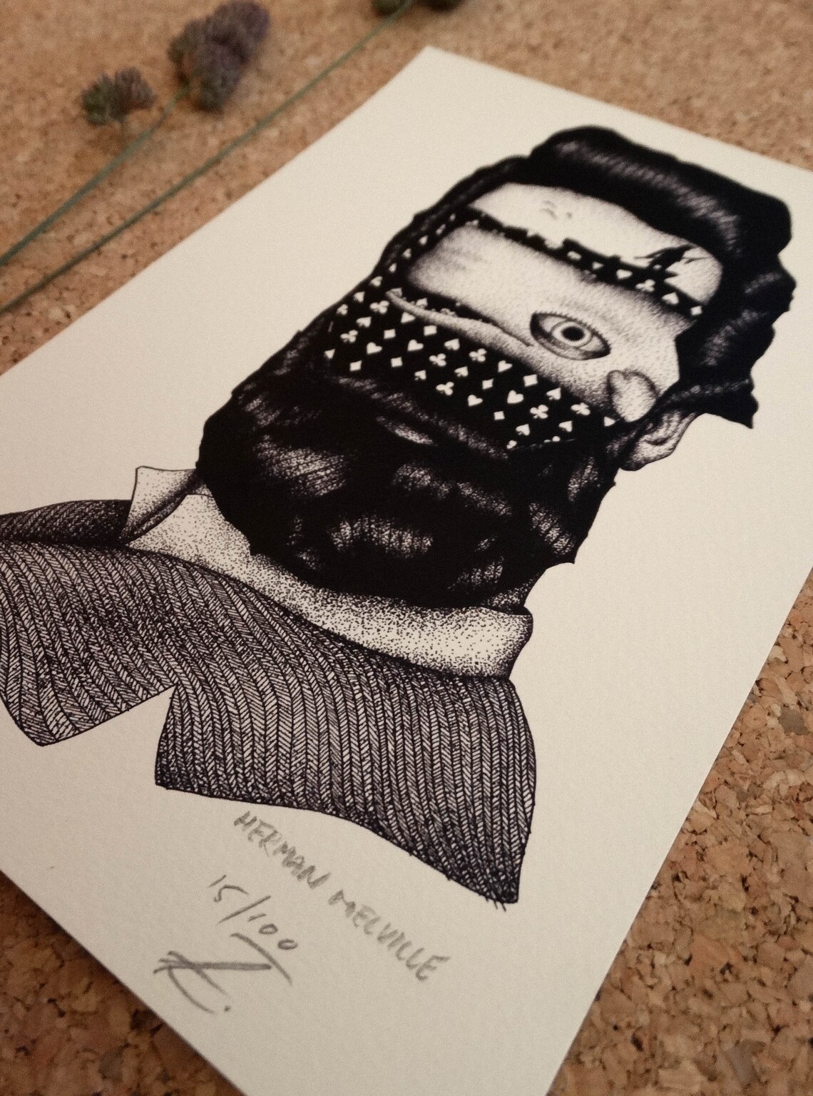 Herman Melville Art Print / Small Art Print / Abstract - Etsy