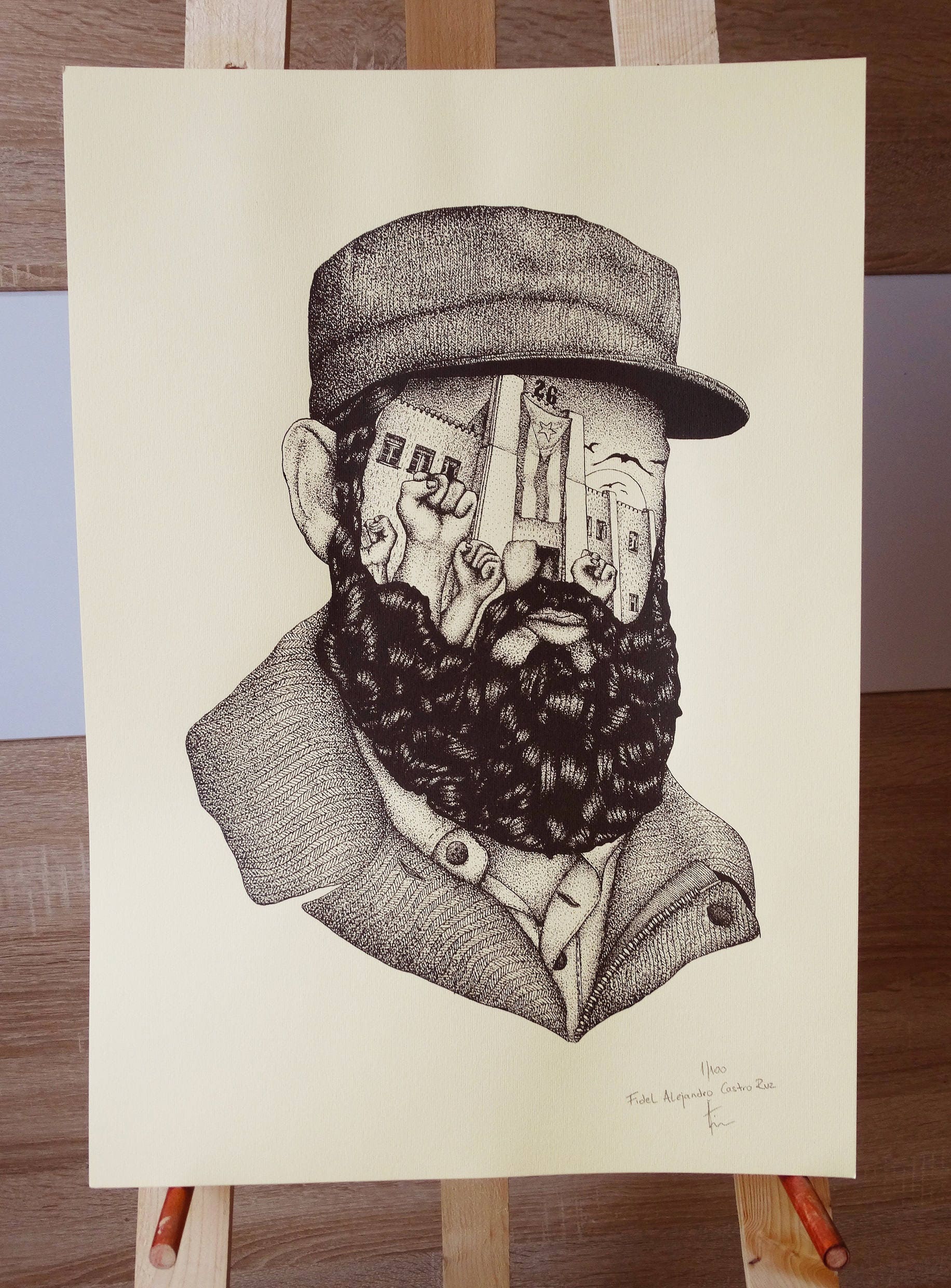 Fidel Castro Art Print / Large Art Print / Wall Art Prints / | Etsy